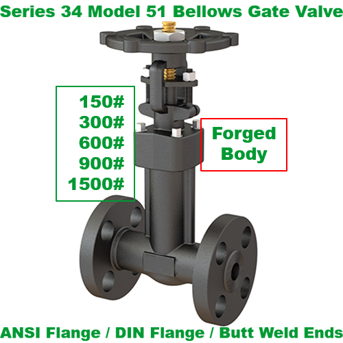 Series 34 Bellows Gate Valve