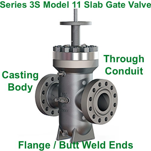 Series 3S Model 11 Through Conduit Slab Gate Valve with Casting Body